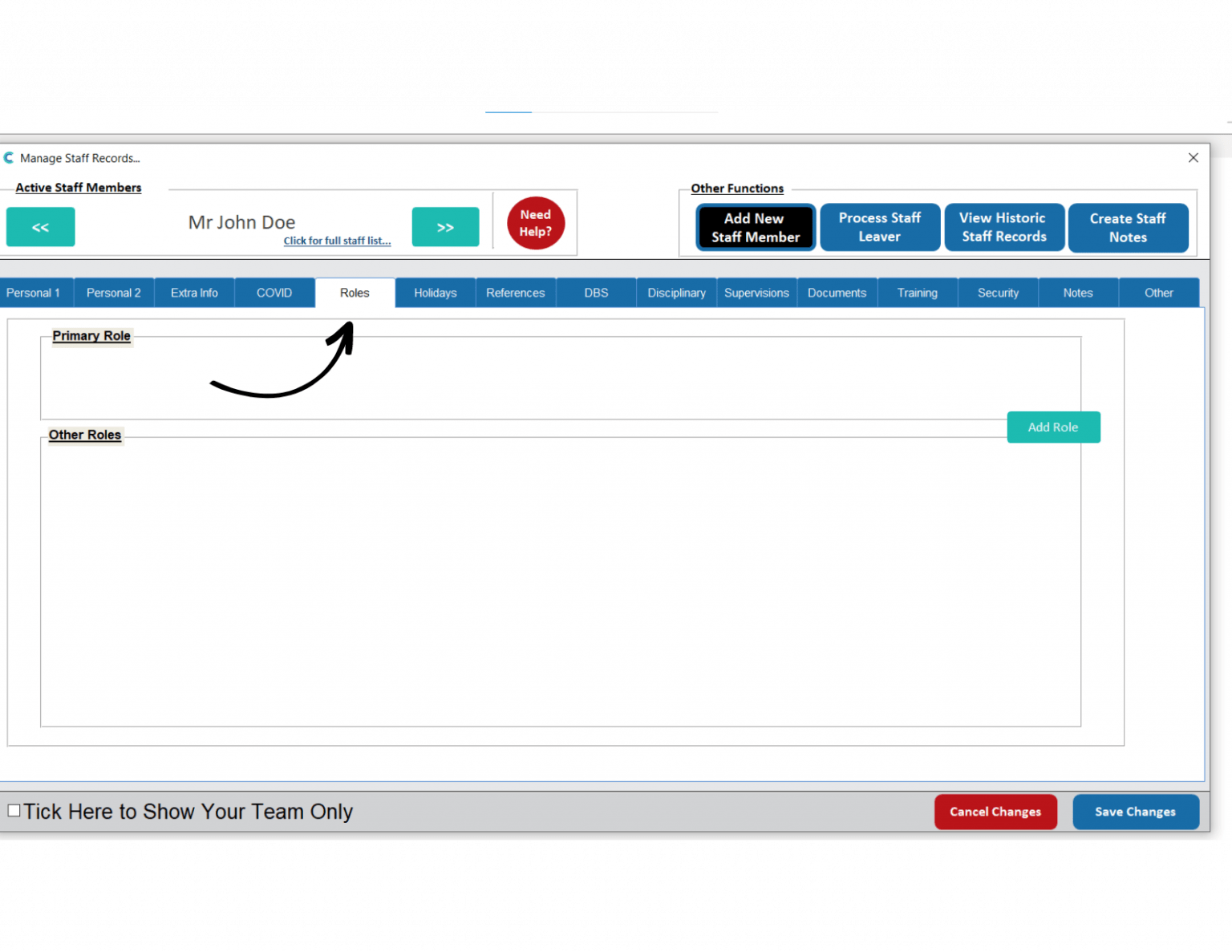 Adding a New Staff Member – Care Control Learning Hub