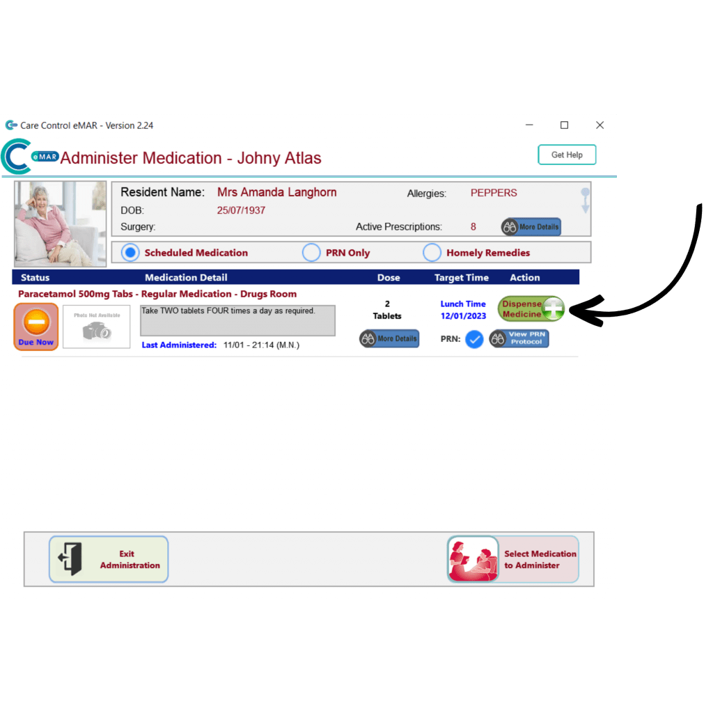 Administering Medication on eMAR – Care Control Learning Hub