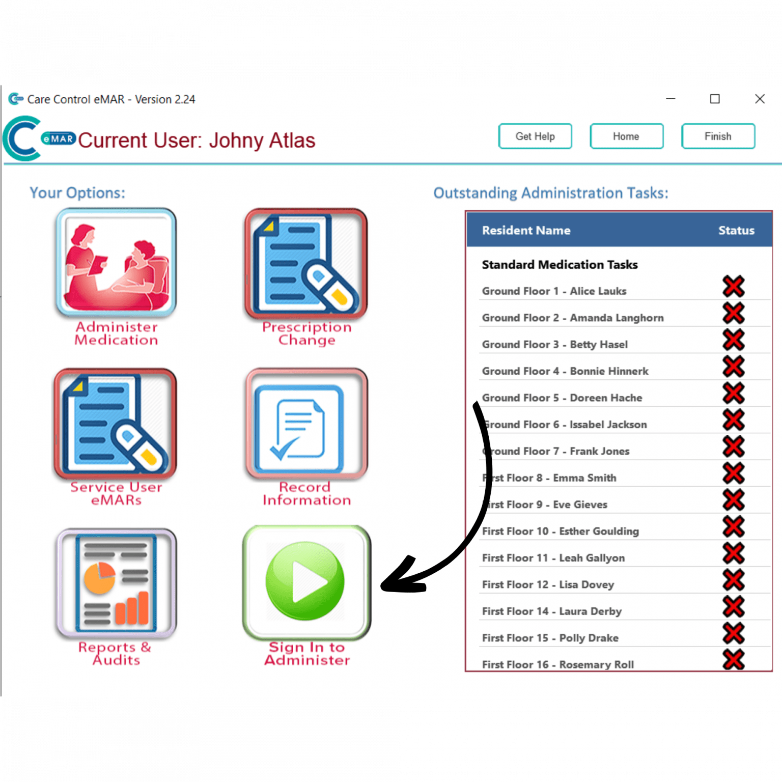 How to Sign In / Out on eMAR – Care Control Learning Hub