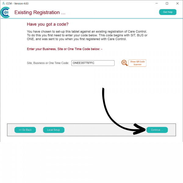 One-Time-Codes on Mobile – Care Control Learning Hub