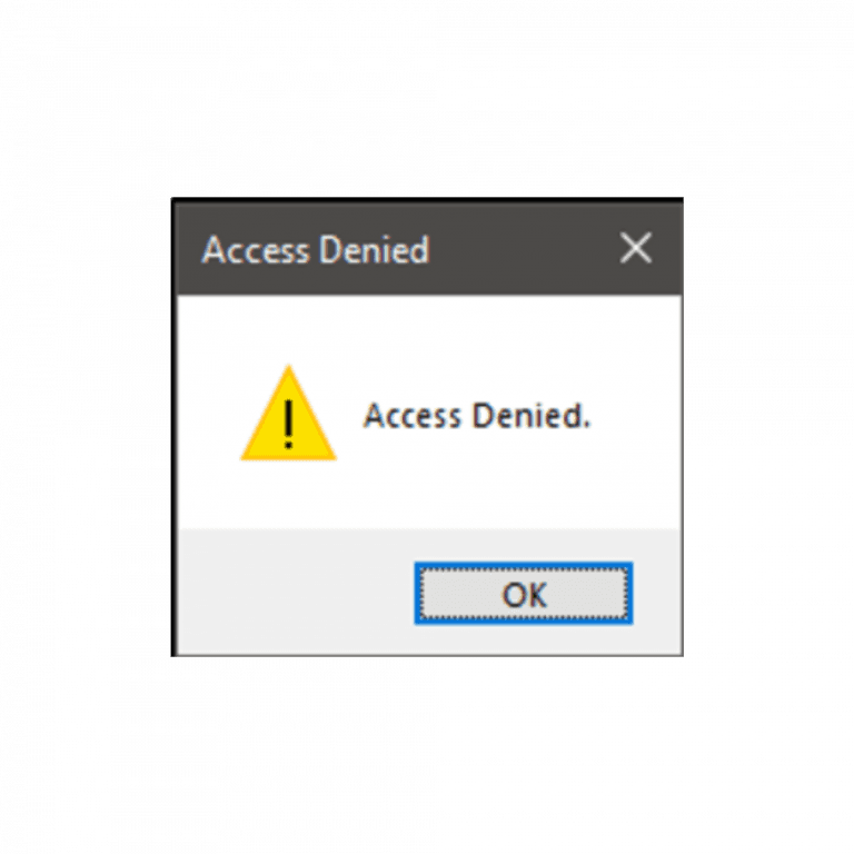 Access Denied Message – Care Control Learning Hub