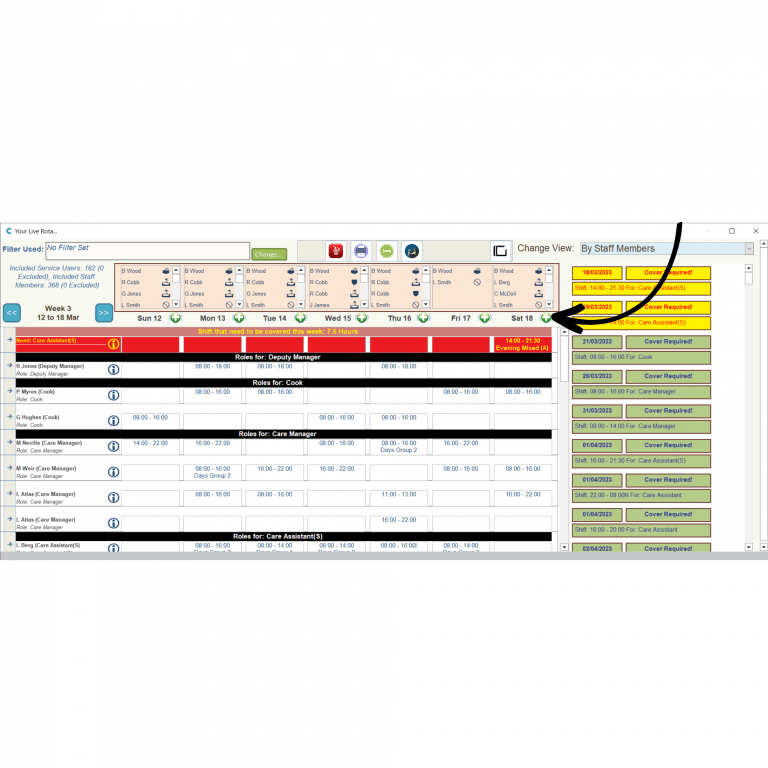 Assigning Allocation to the Rota – Care Control Learning Hub