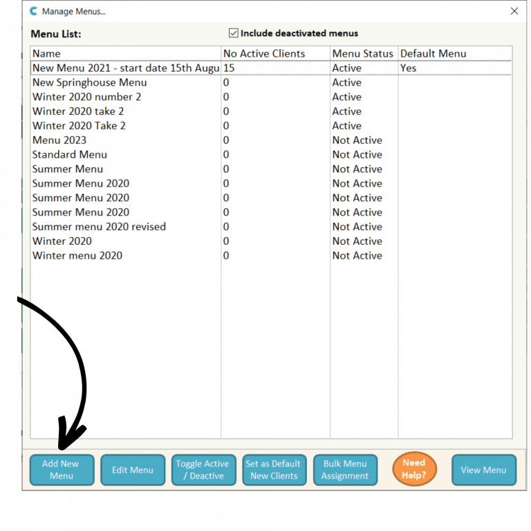 Creating Menus – Part One – Care Control Learning Hub