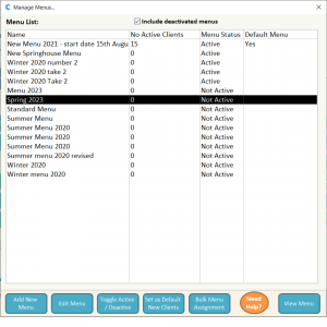 Creating Menus – Part One – Care Control Learning Hub