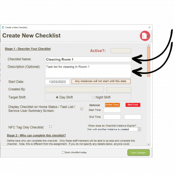 How to Create a Checklist – Care Control Learning Hub