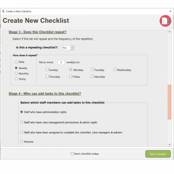How to Create a Checklist – Care Control Learning Hub