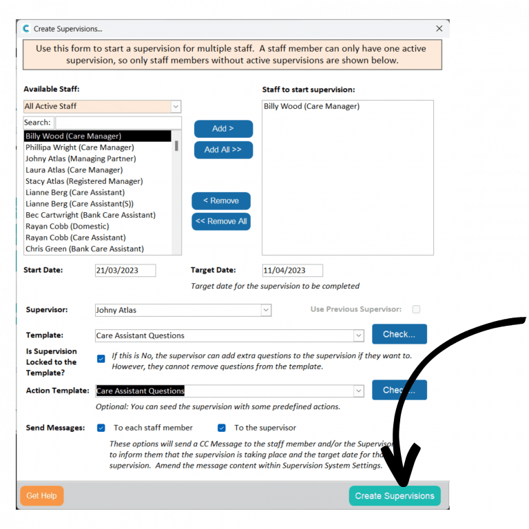 Supervisions on CC Windows – Care Control Learning Hub