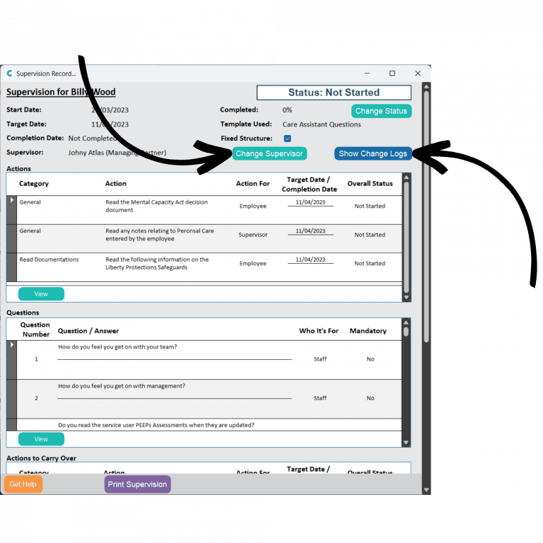 Supervisions on CC Windows – Care Control Learning Hub