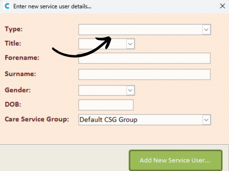 Adding a New Service User on CC Windows – Care Control Learning Hub