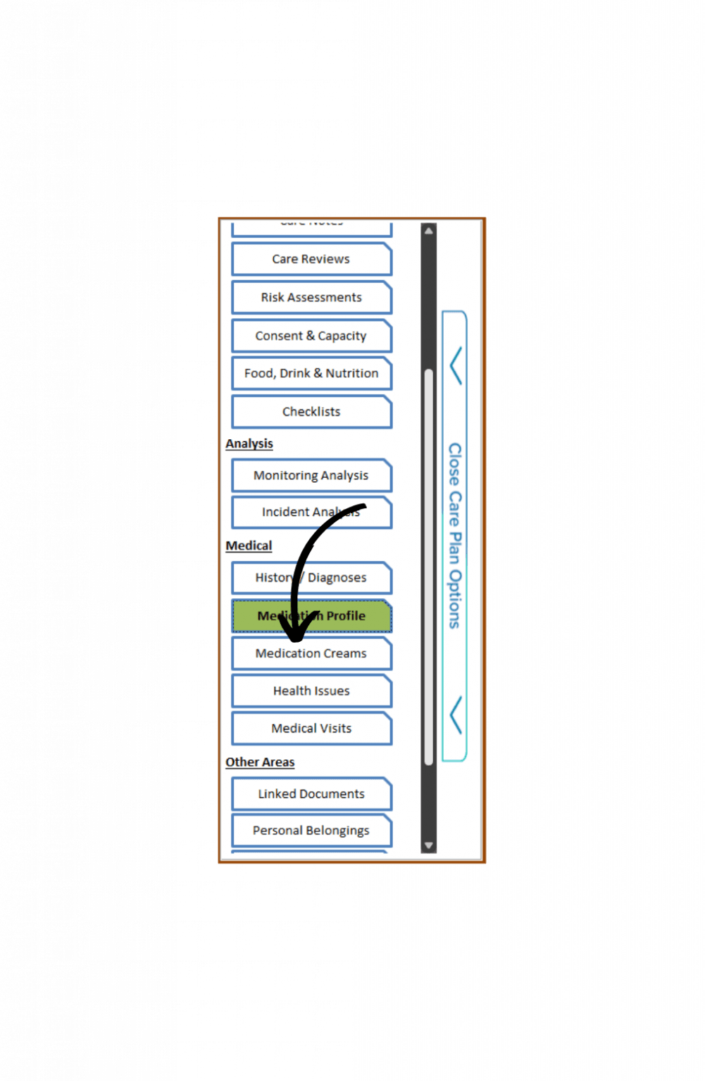 Adding Cream Charts to Care Control – Care Control Learning Hub