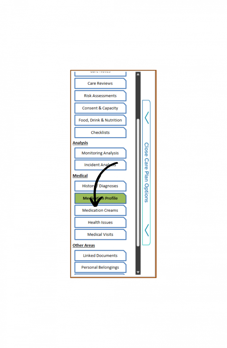 Adding Cream Charts to Care Control – Care Control Learning Hub