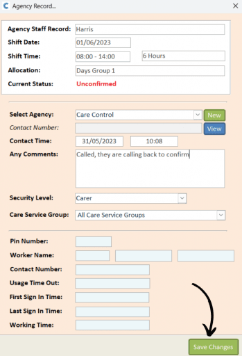 Covering a Shift with Agency – Care Control Learning Hub
