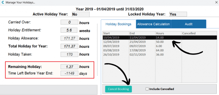 Cancelling Holiday for a Staff Member – Care Control Learning Hub