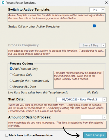 Processing a Rota Template – Care Control Learning Hub