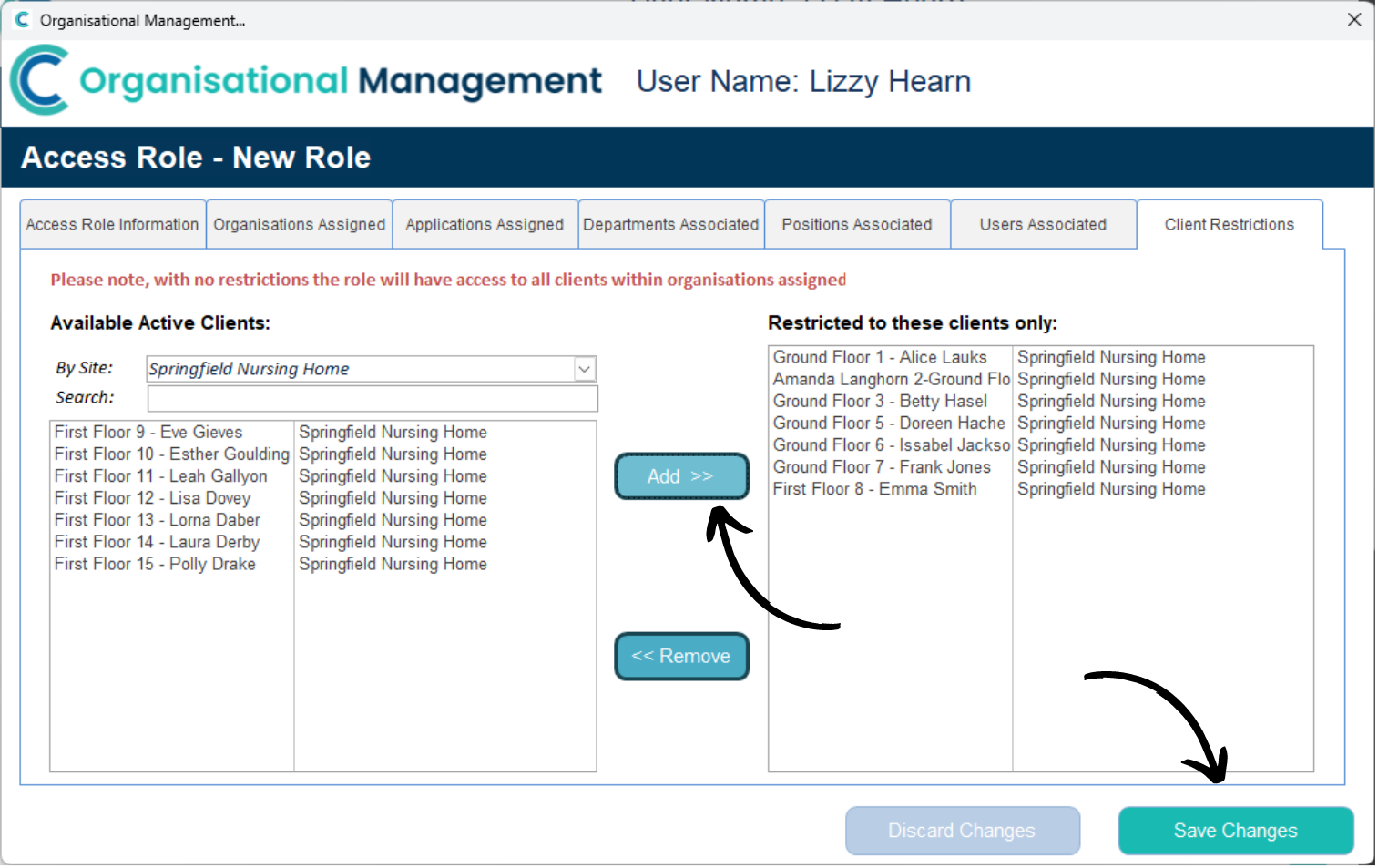 OM – Manage Access Roles – Care Control Learning Hub