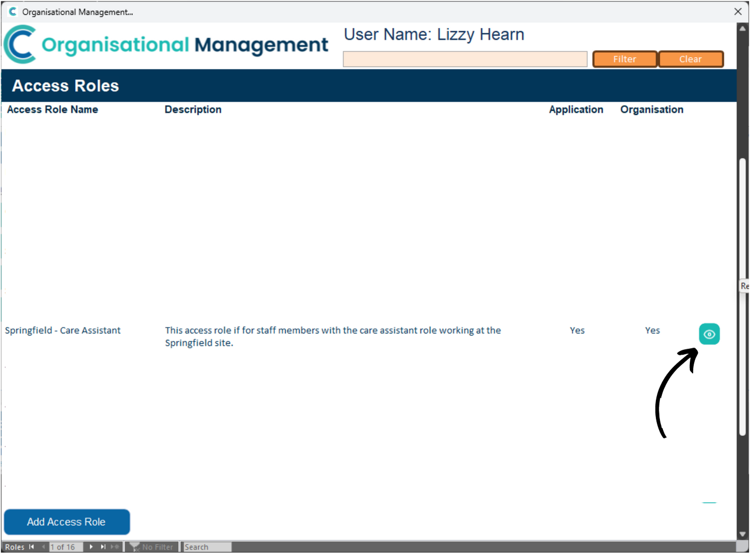 OM – Manage Access Roles – Care Control Learning Hub