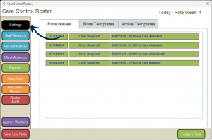 Roster Settings Overview – Care Control Learning Hub
