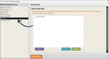 Roster Settings Overview – Care Control Learning Hub