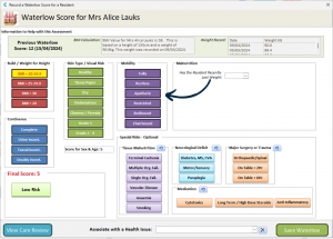 Waterlow Monitoring Scoring – Care Control Learning Hub