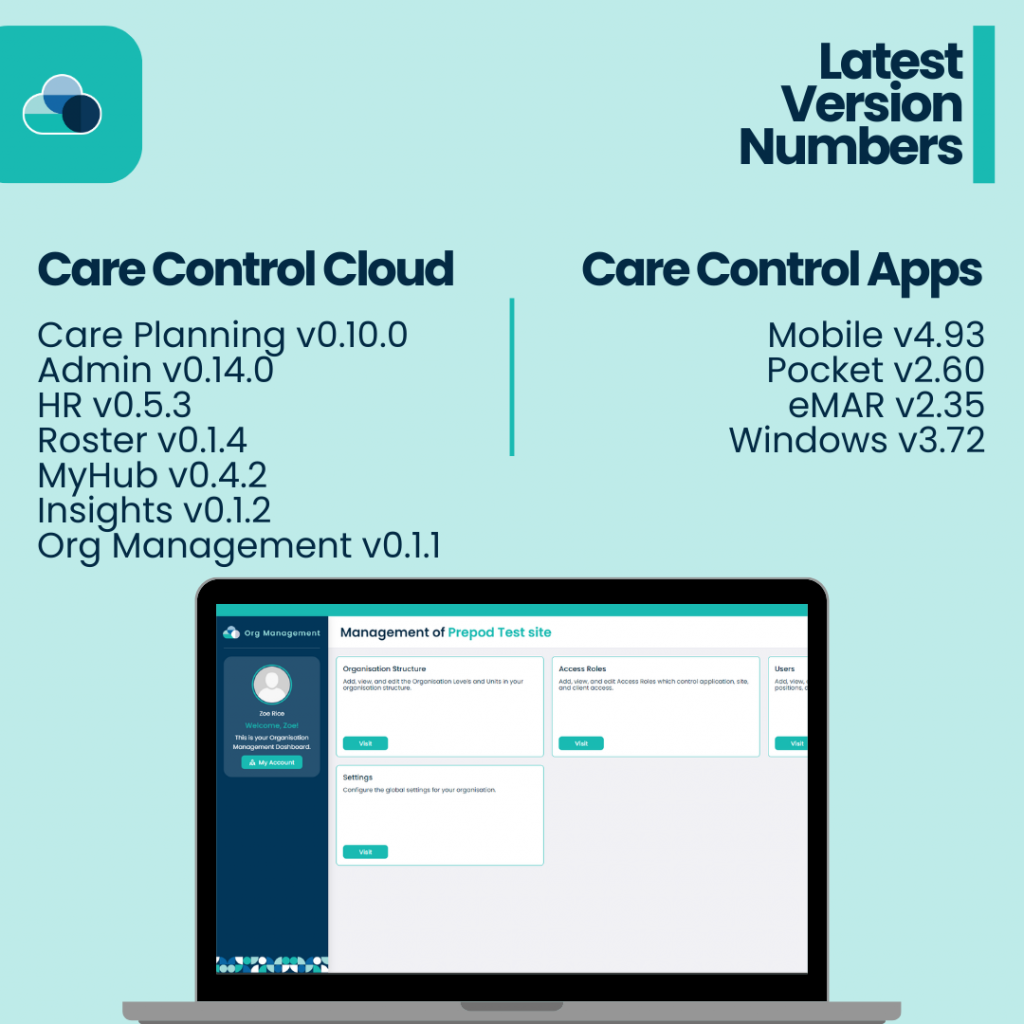 Release Notes – Care Control Learning Hub