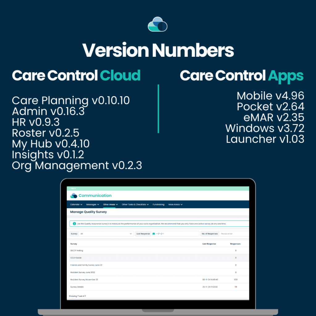 Release Notes – Care Control Learning Hub