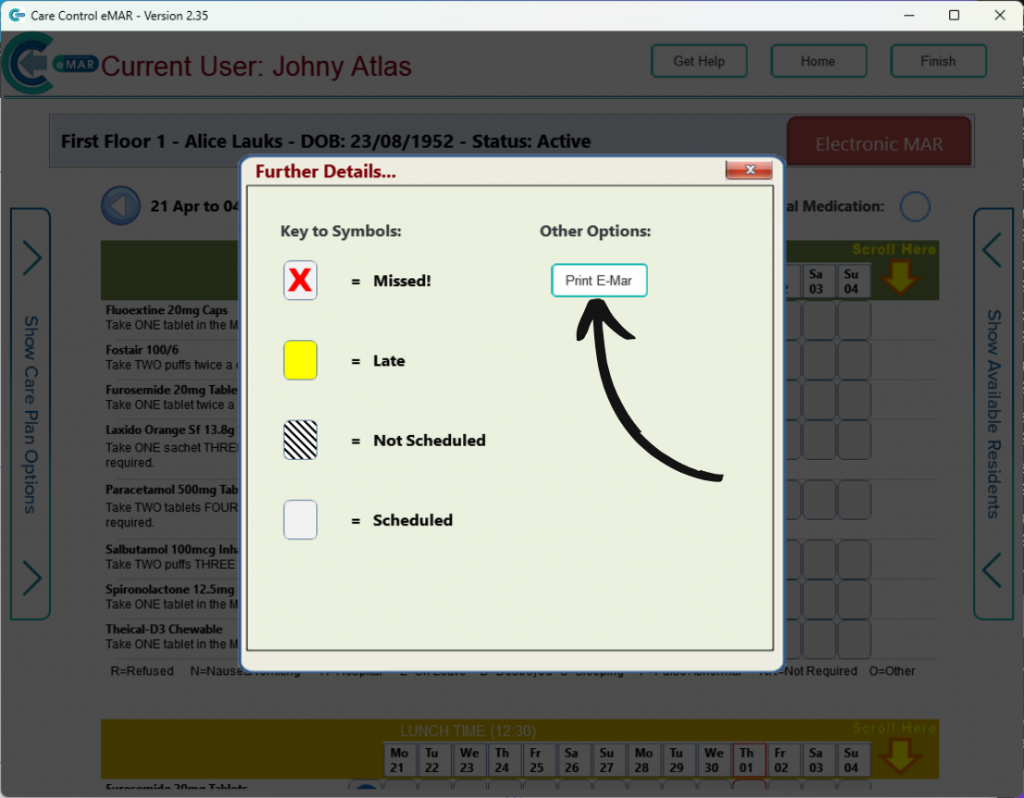 Viewing MAR Charts – Care Control Learning Hub