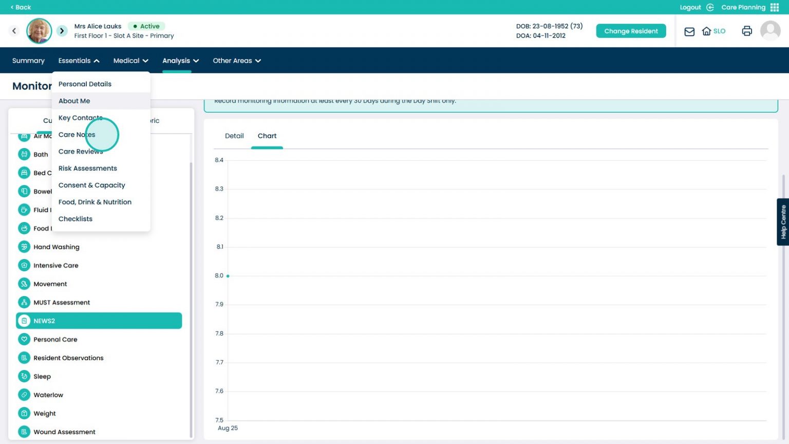 How to record NEWS2 on Cloud – Care Control Learning Hub